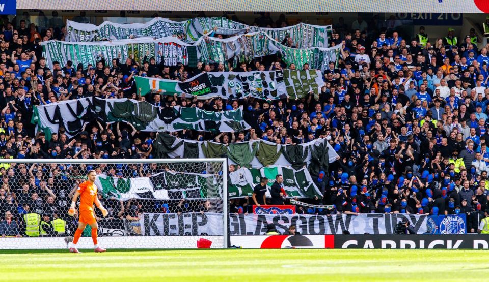 Rangers Fans Display Trophies: Holding Celtic Fans' Items - all the ...